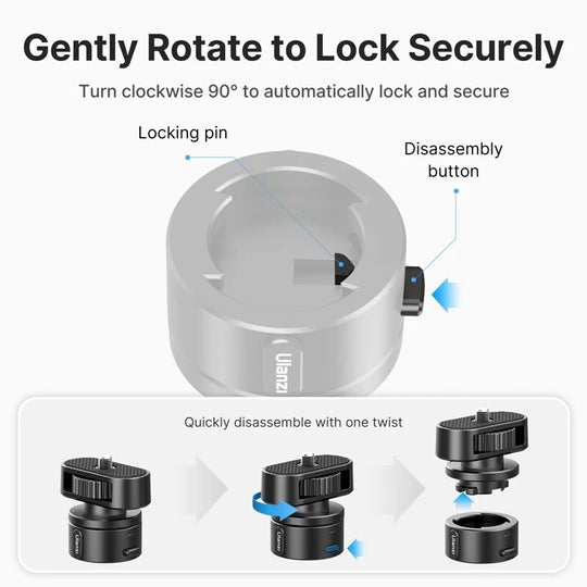 Magnetic Quick Release Adapter Mount Set with 1/4'' Screw for Action C ...