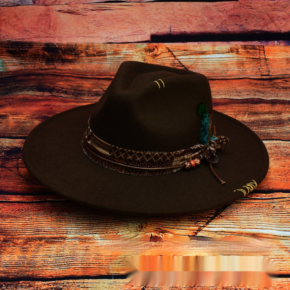 Western Original Design Manual Sewing Needle Woolen Felt Hat High-end ...