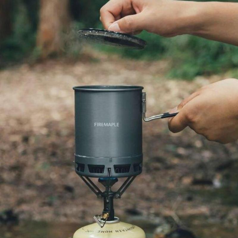 600ml Ultralight High-Efficiency Camping Pot with Heat Exchanger – Trendha