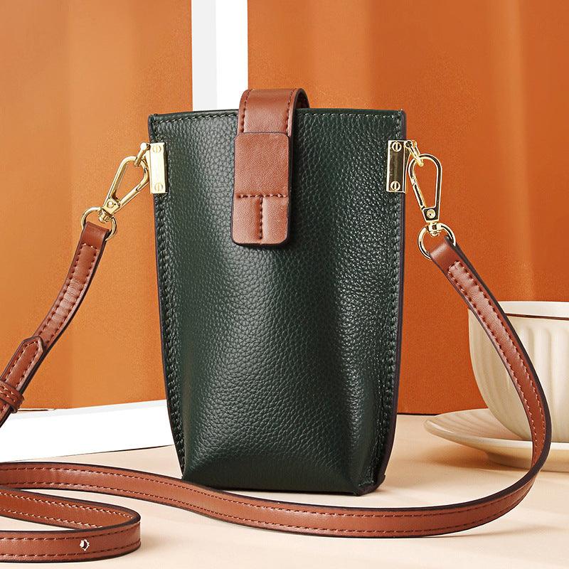 Simple Contrast Color Leather Shoulder Diagonal Bag – Trendha